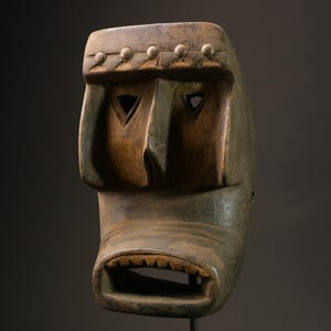 African Wood Mask Antiques Wooden Tribal Dan Kran Also Dan Ngere or Dan ...