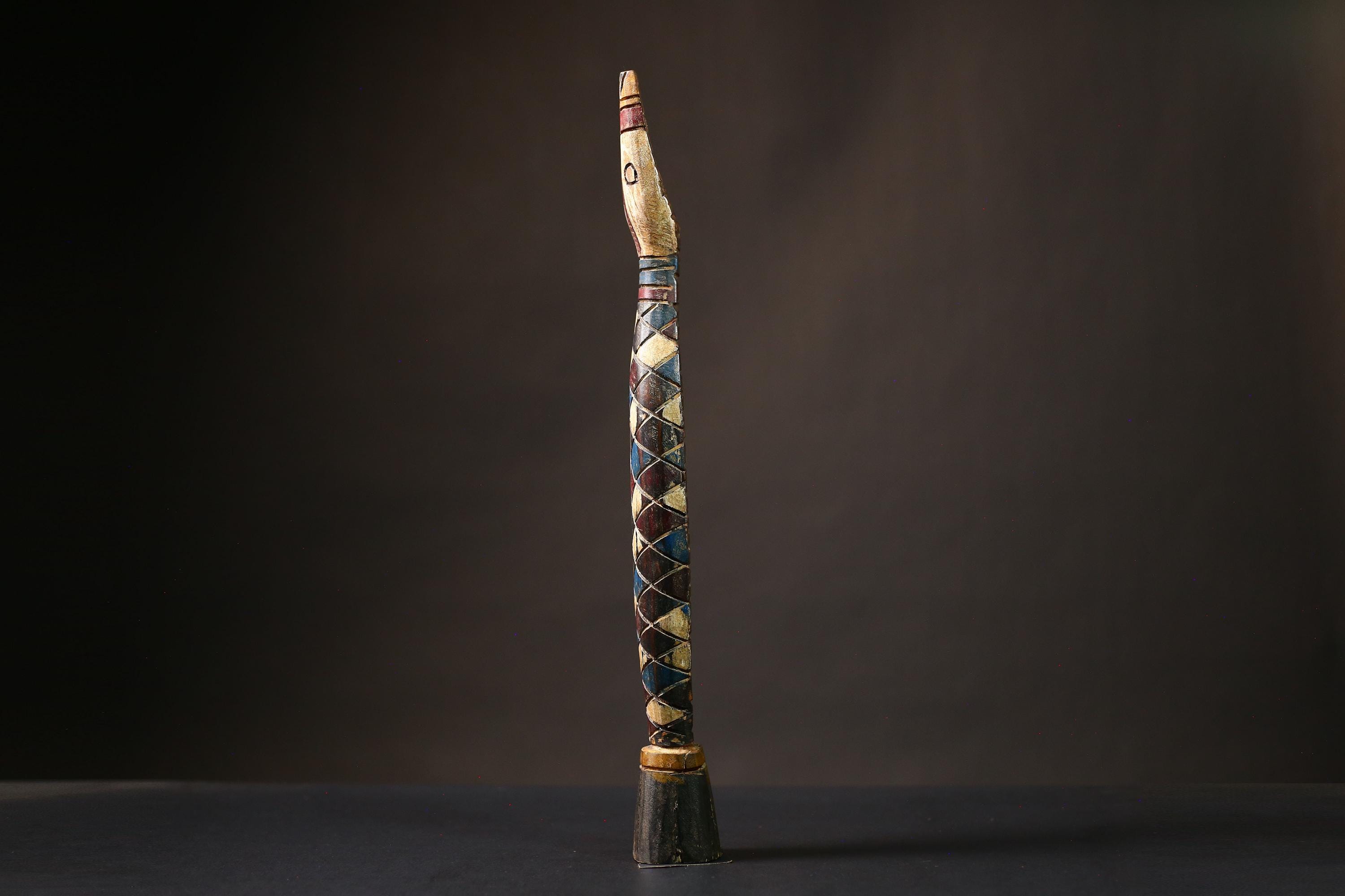 African Bobo Diamond Staff: Hand-carved Tribal Wand Sculpture-g1666 - Etsy