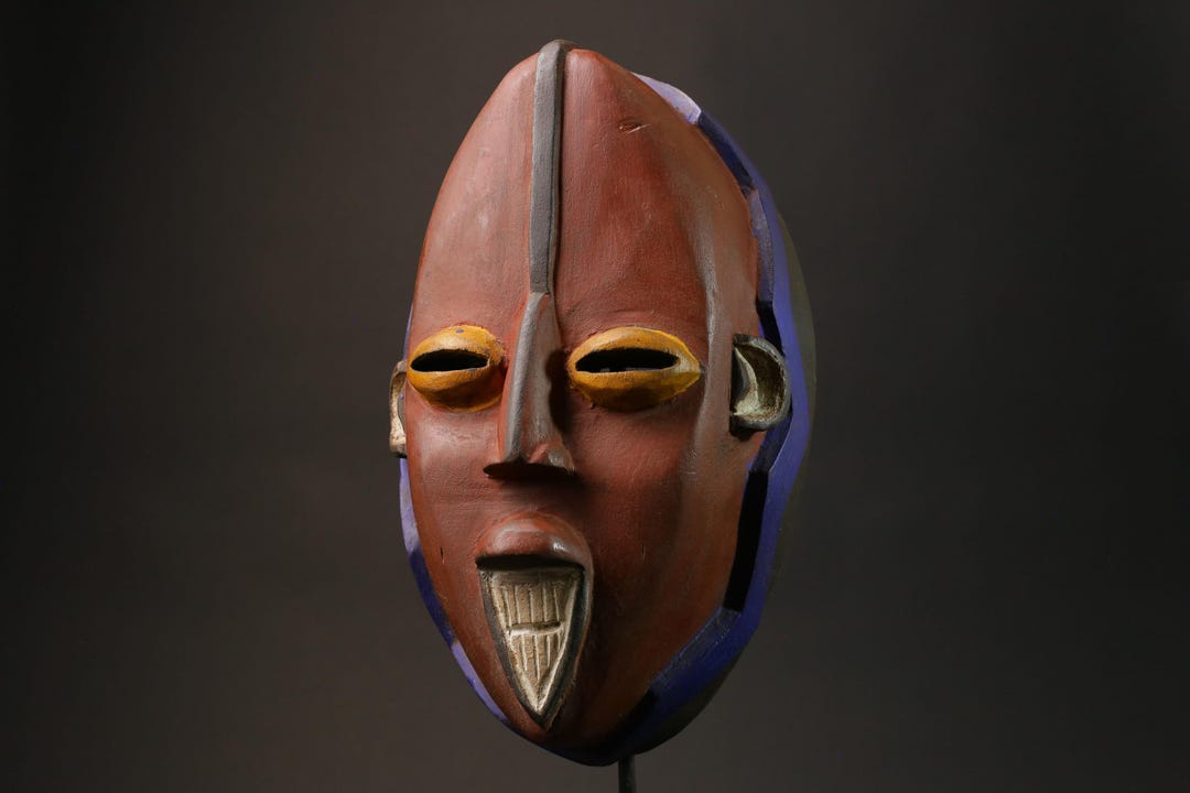 Vintage African Guru Mask Hand Carved Unique Face Wall Hanging Art for ...