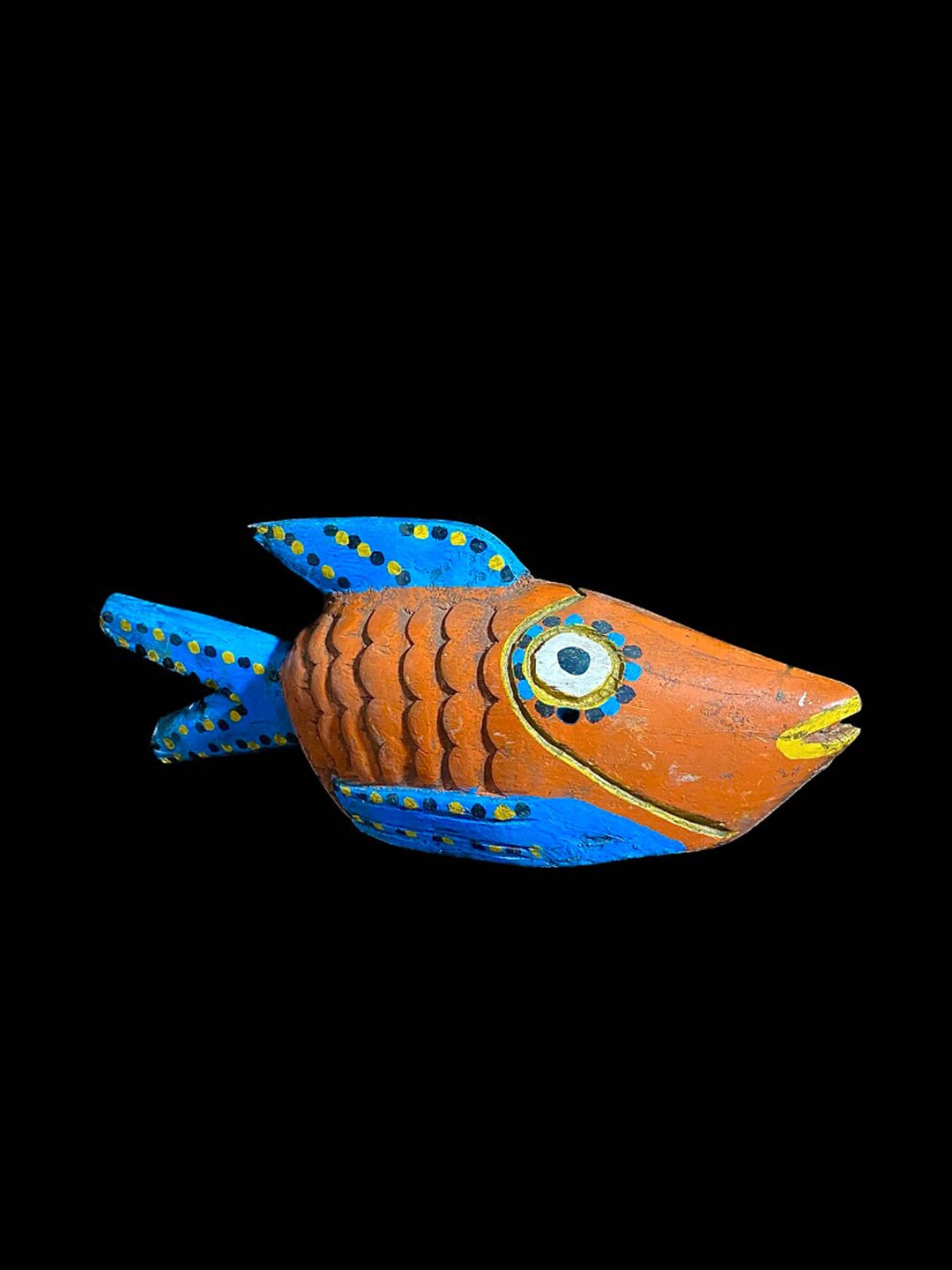African Bozo Fish Puppet Statue Wood Handmade Primitive Collectibles ...
