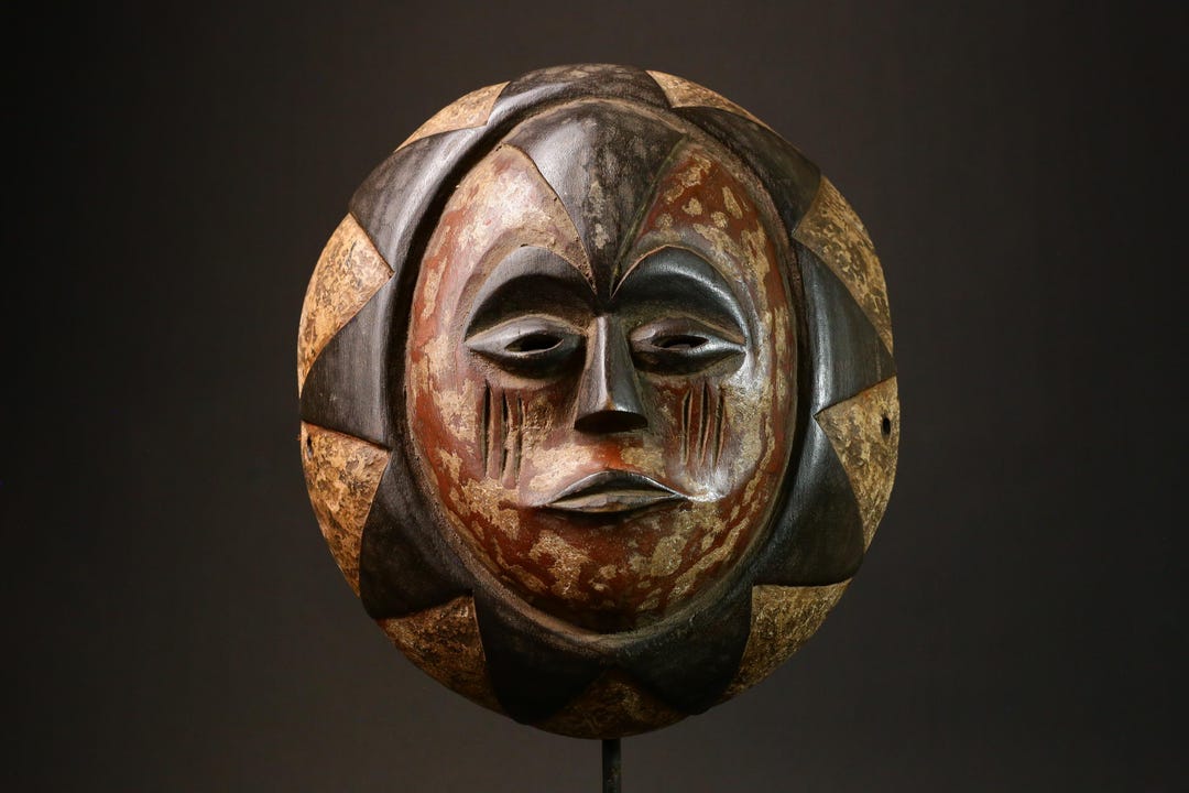 African Antique Eket Dance Mask Rare Fine Wood Art Collectible Decor ...