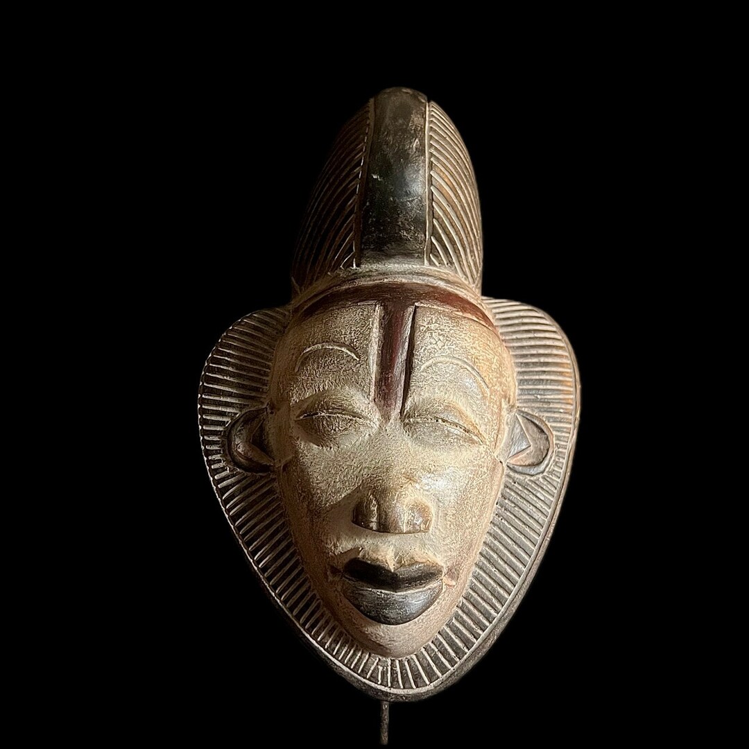 African Mask Wall Art Old Puno Mask Okuyi Mukudji Society Gabon Mask ...