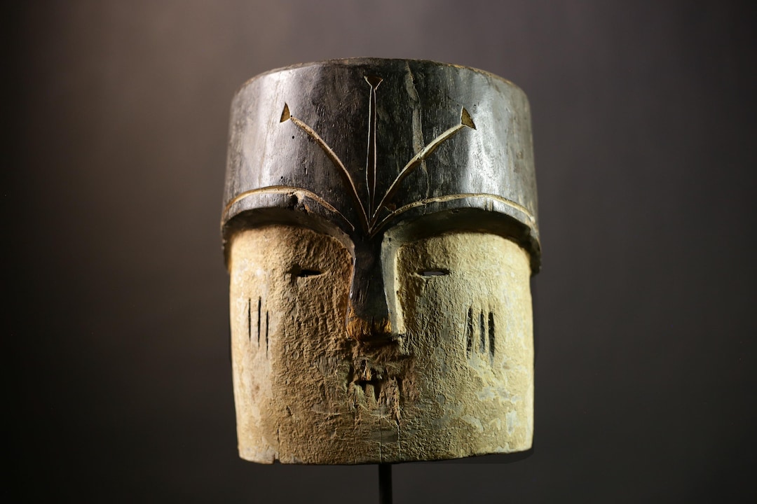 African Tribal Mask | Vintage Lega Mask | Wooden Wall Hanging ...