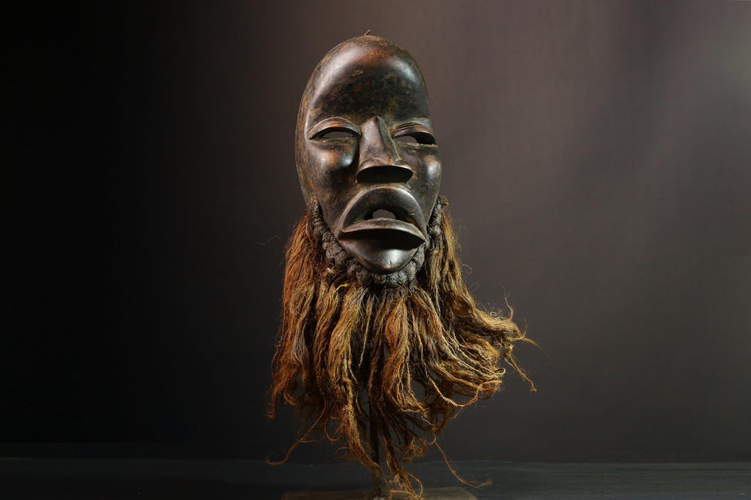 African Mask Antique | Tribal Mask Vintage | Dan Kran Face Wall Decor ...
