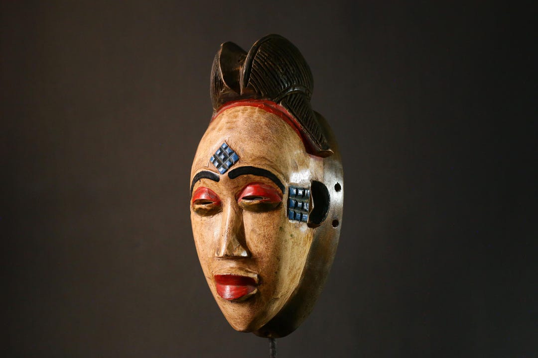 African Mask From Gabon Tribal Art Unique Collectible Decorative ...