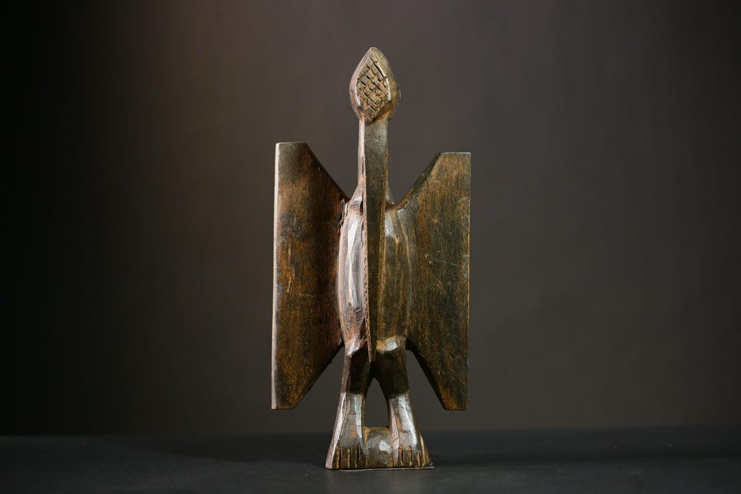 Antique Wooden Senufo Bird Statue Exquisite Tribal Artwork for Unique ...