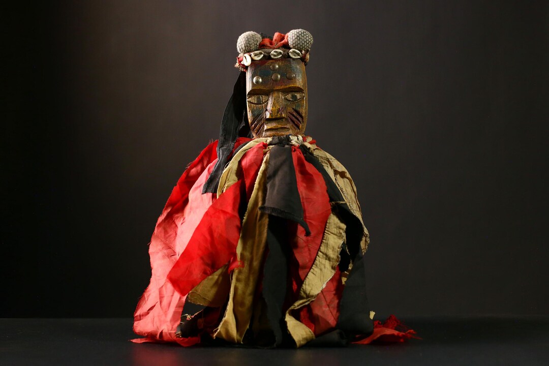 African Nkisi Nkondi Statue Tribal Collectible Voodoo Art Sculpture ...