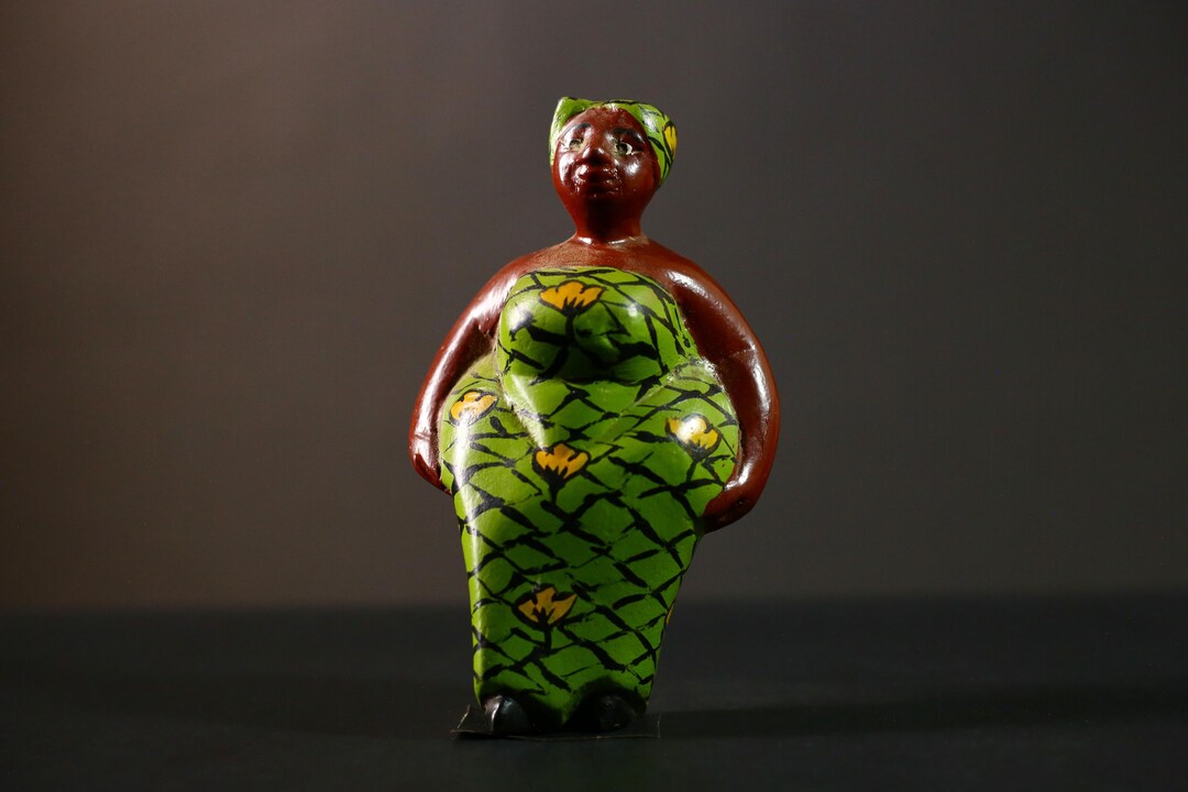 African Woman Hand Painted Hardwood Sculpture Original Kenyan Art ...