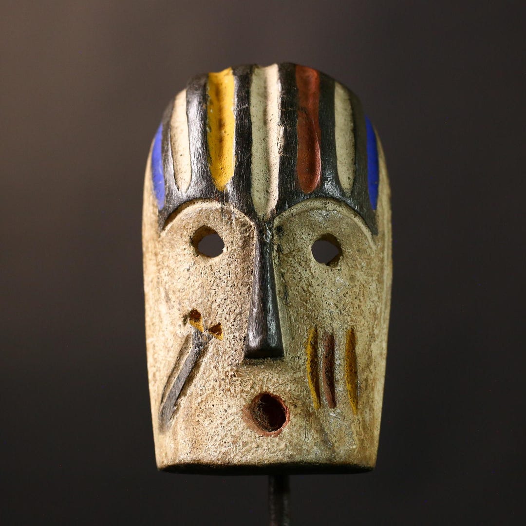 African Authentic Lega Mask | Congo Bwami Cultural Decor | Unique ...