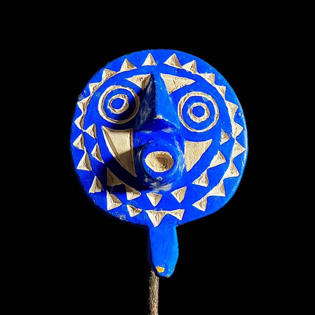 Vintage African Sun Mask: Bobo Tribe Wall Art With Vegetable Dye ...