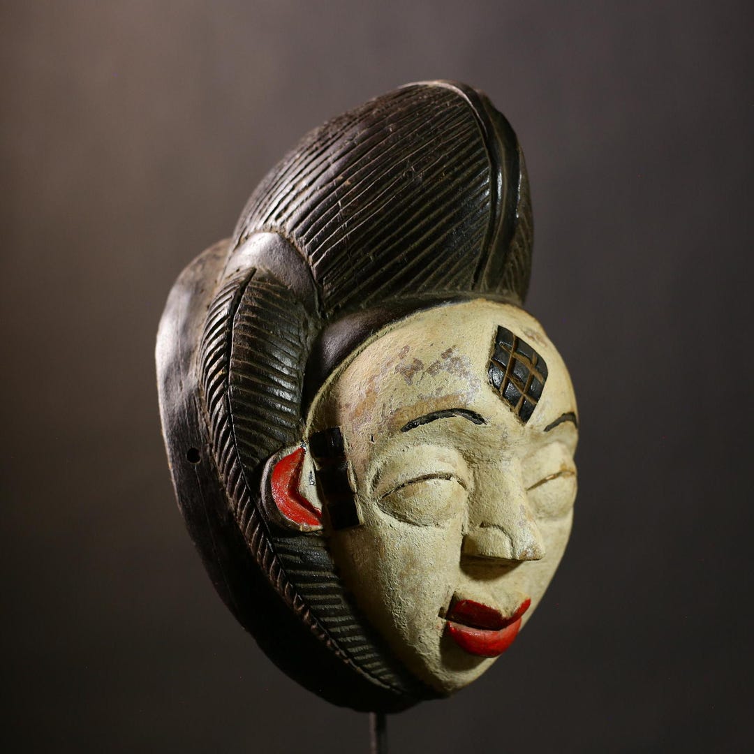 Stunning African Mask Wall Art Decor Unique Gabon Sculpture Ethnic Home ...