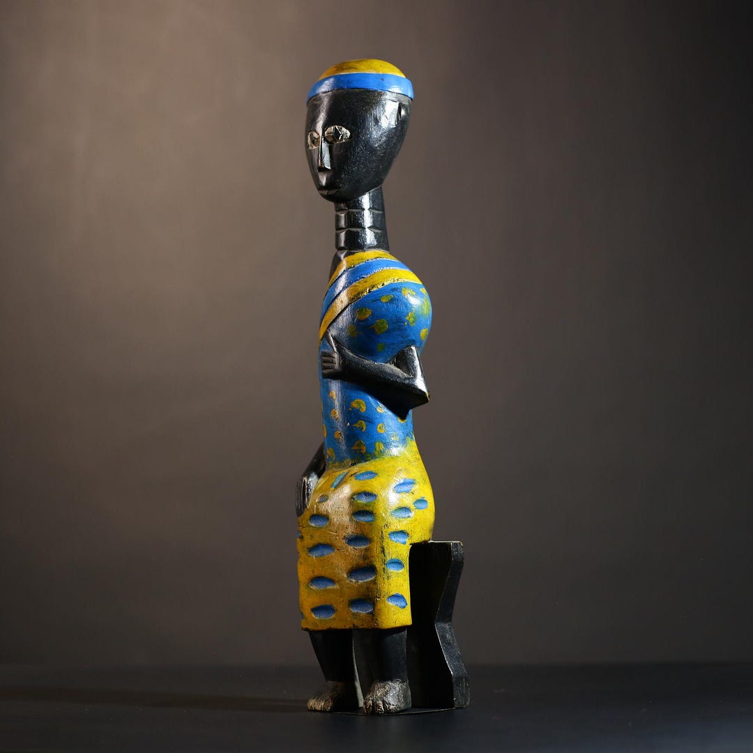 African Handcrafted Igbo Sculpture | Unique Nigeria Ikenga Art | Traditional Home Décor | Ethnic ...