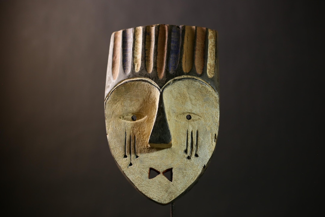 Authentic African Lega Bwami Mask | Unique Wall Art Decor | Handcrafted ...