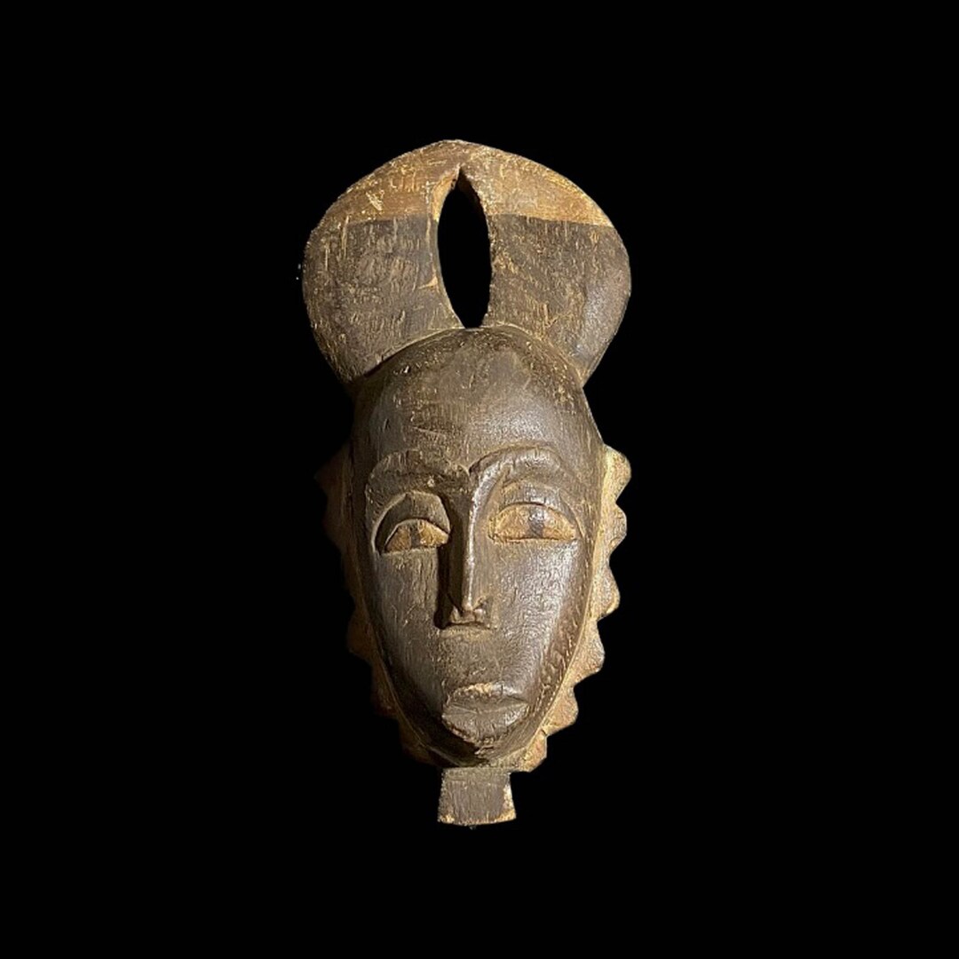 African Mask Traditional Vintage Art Tribal One Piece Home Décor Baule ...