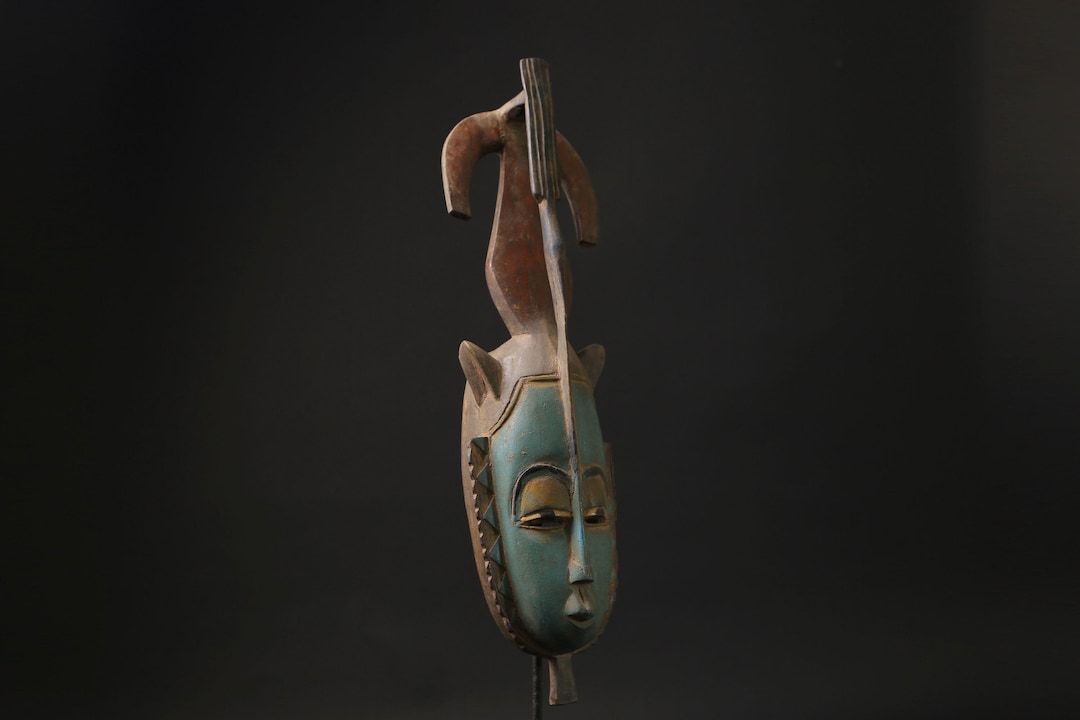 African Masks Antiques Wooden Mask Wall Hanging Primitive Art African ...