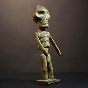Hand-carved Tiv Tribal Skeleton: African Wood Sculpture, Vintage Patina ...