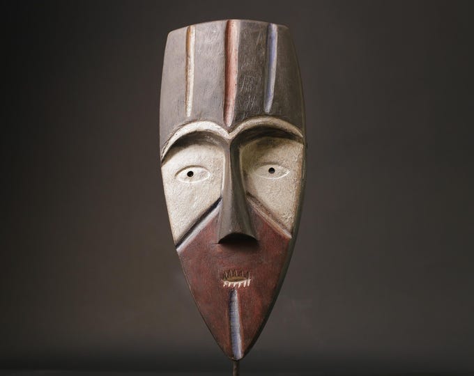 African Mask Lega Passport Mask Congo Wood Ceremonial Wall Hanging ...