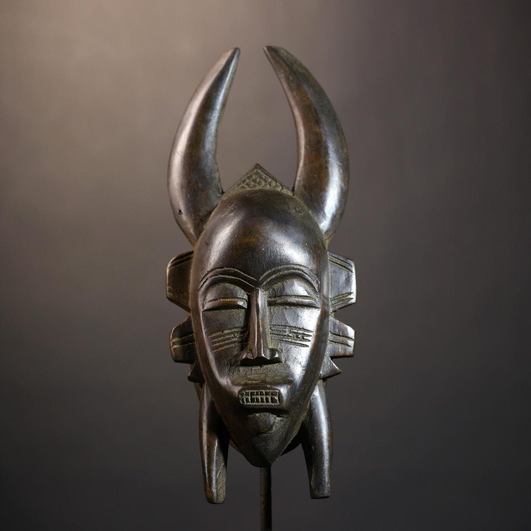 African Vintage Senufo Kpelie Mask | Unique Tribal Art | Cultural Wall ...