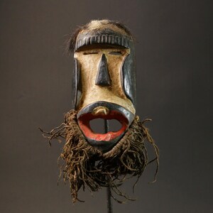 African Wood Mask Antiques Wooden Tribal Dan Kran Also Dan Ngere or Dan ...