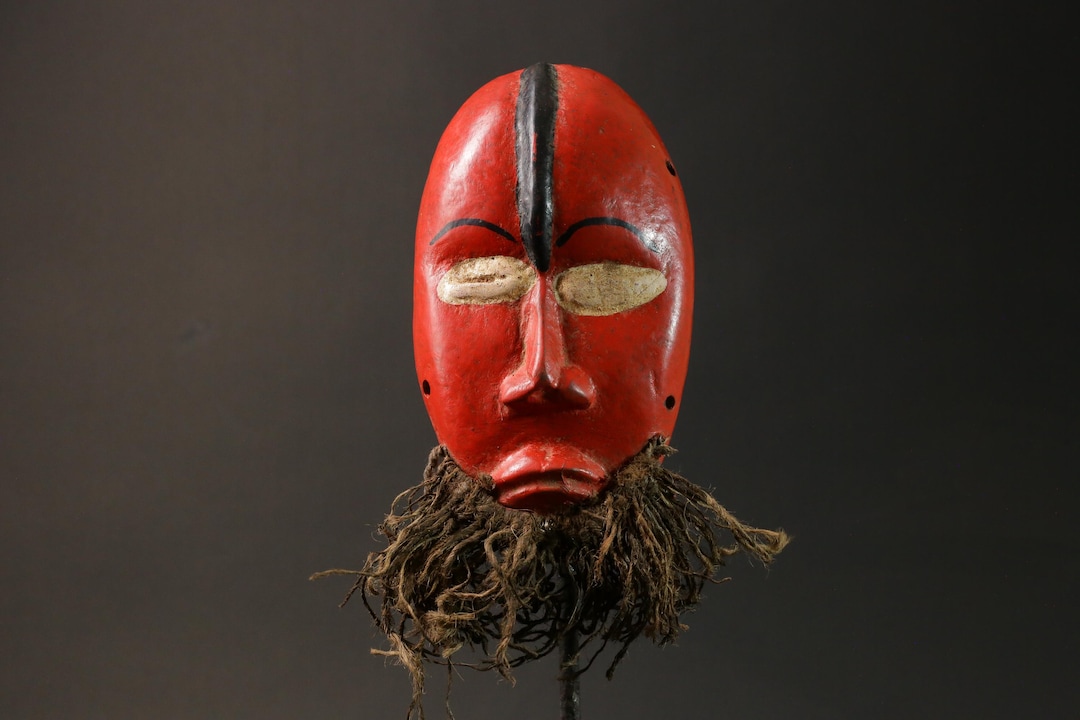 Red Dan Fire Watcher Mask: Hand-carved African Tribal Decor-g2940 - Etsy