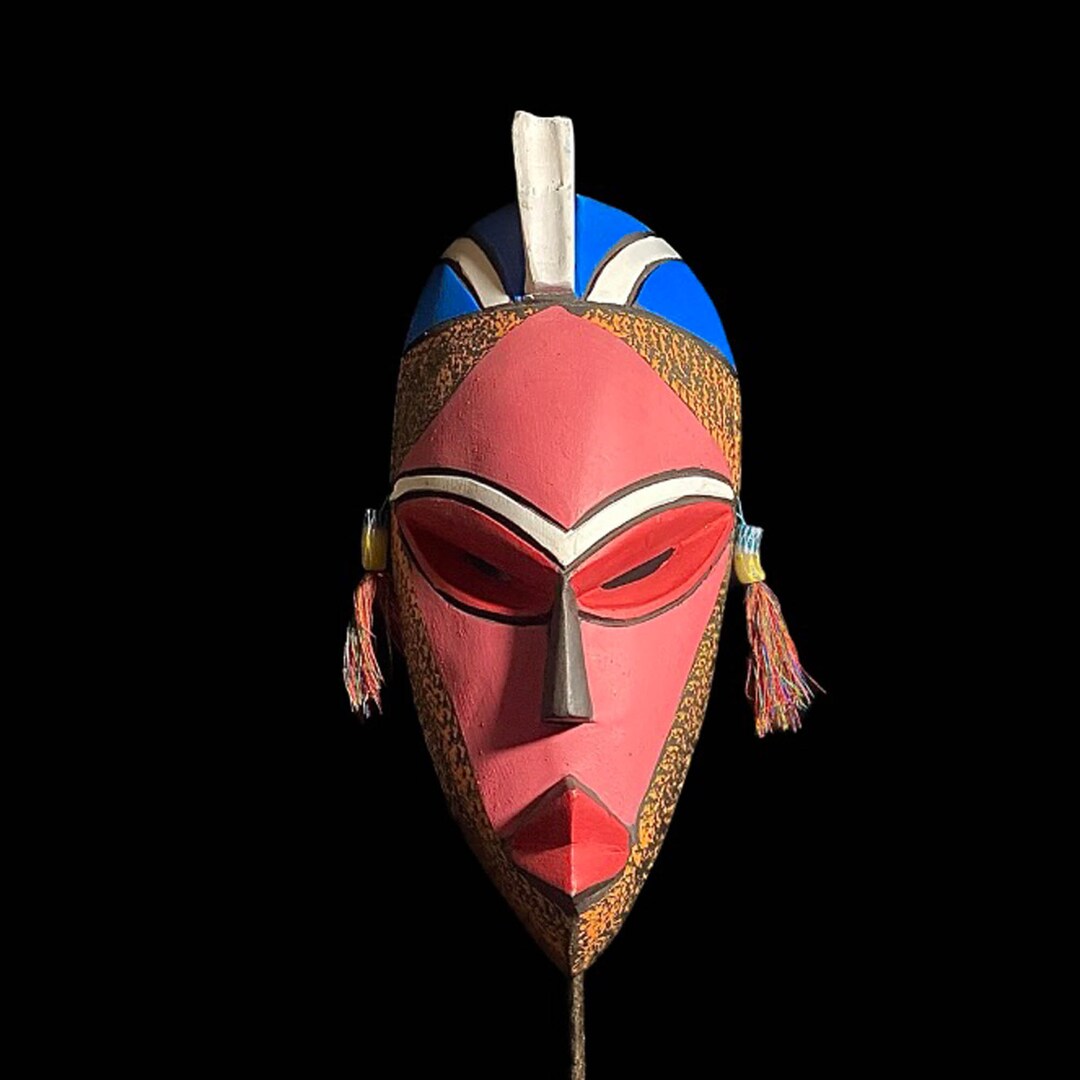 African Mask Traditional Vintage Art Tribal One Piece Home Décor ...