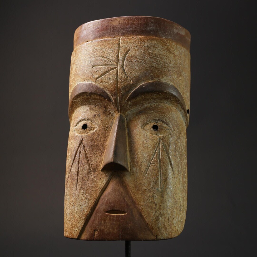 African Lega Mask | Authentic Wood Face Mask From Congo | Ceremonial ...