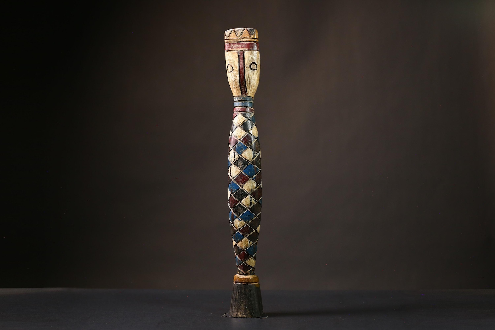 African Bobo Diamond Staff: Hand-carved Tribal Wand Sculpture-g1666 - Etsy