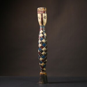 African Bobo Diamond Staff: Hand-carved Tribal Wand Sculpture-g1666 - Etsy
