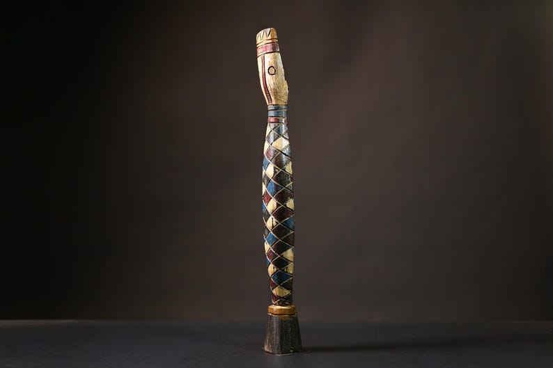 African Bobo Diamond Staff: Hand-carved Tribal Wand Sculpture-g1666 - Etsy