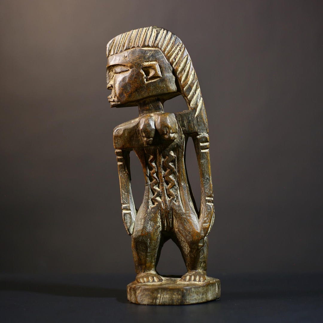 African Mami Wata Figure | Ewe Mermaid Art | Unique Togo Sculpture ...