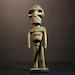 Hand-carved Tiv Tribal Skeleton: African Wood Sculpture, Vintage Patina ...