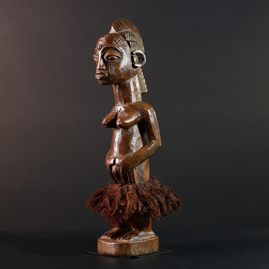 Hand Carved Baule Female Ancestor Figure: Côte D’ivoire Tribal Art - Etsy