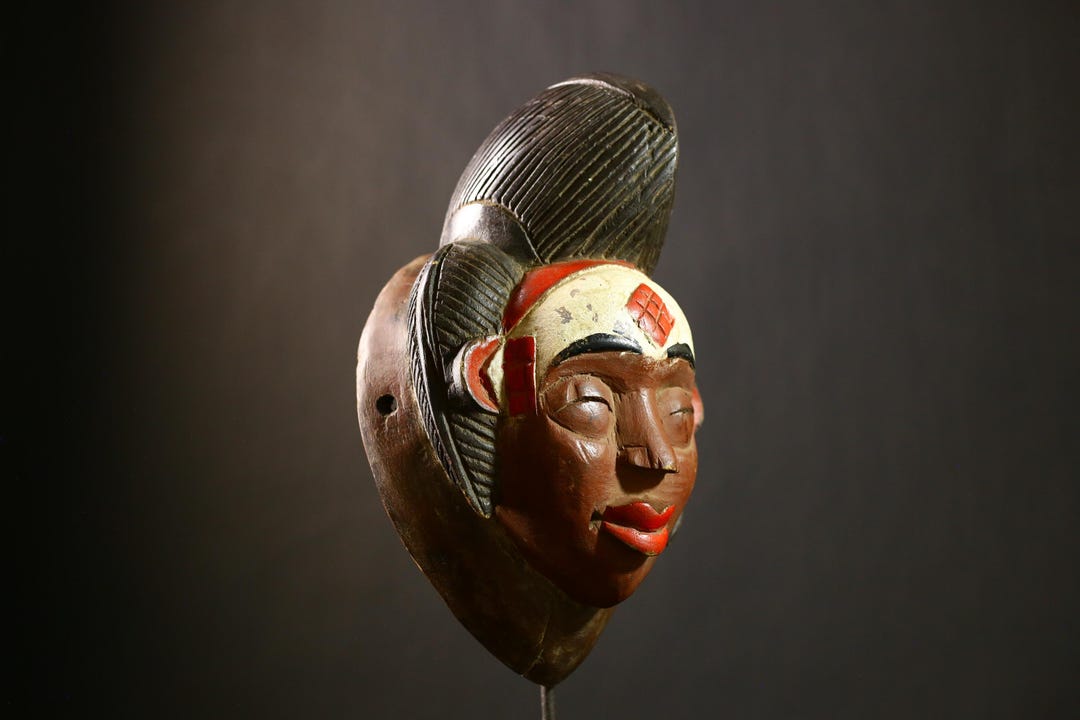 African Mask | Authentic Antique Puno Tribal Mask | Handcrafted Wooden ...