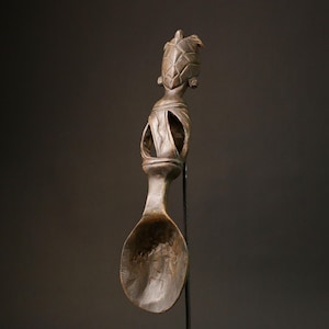 African Vintage Ifugao Wood Spoon | Authentic Traditional Ceremonial ...