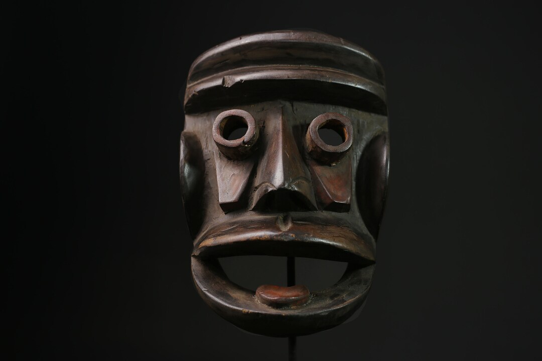 African Tribal Wood Masks Hand Carved Large African Mask Dan Kran Mask ...