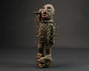 African Wood Figures African Figures Carved Power Figure Nkisi N'kondi ...