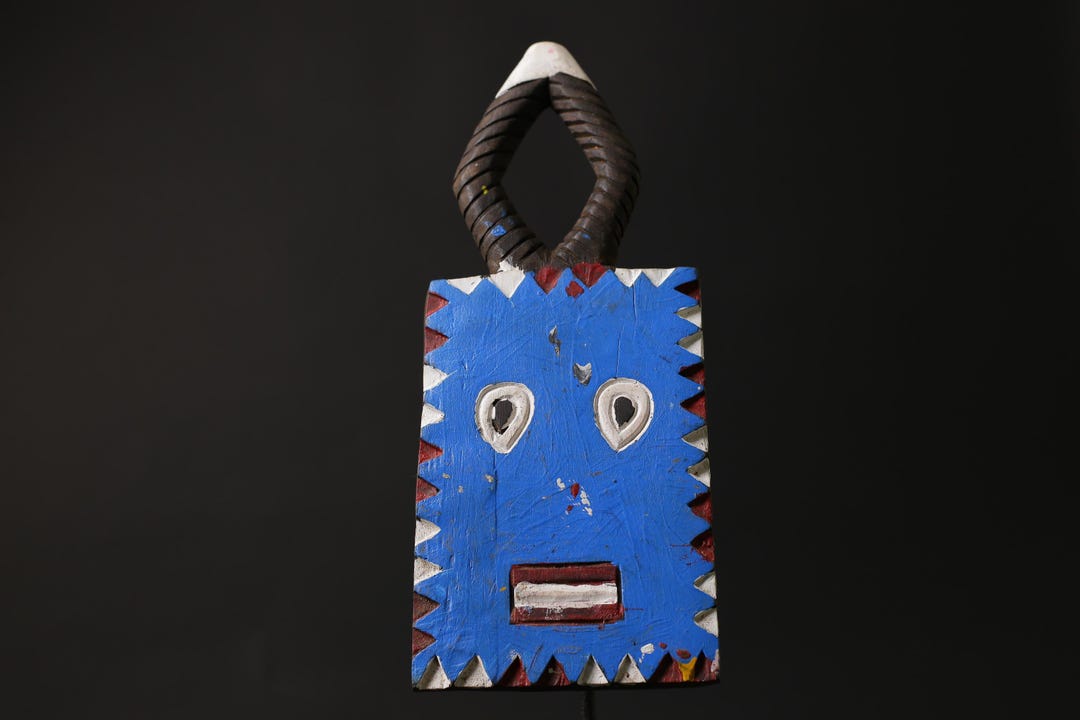 African Goli Kplekple Mask Vintage Handcrafted Wood Carved Tribal Art ...