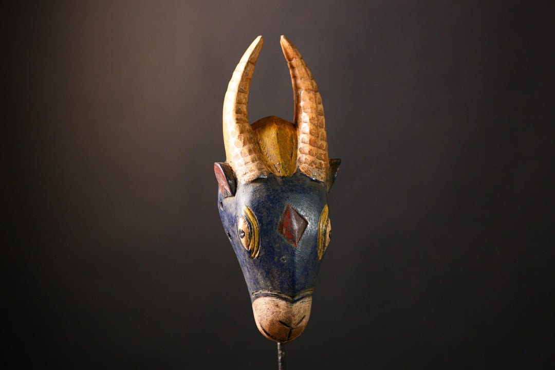 Vintage African Mask Collection - Hand-carved Tribal Sculpture for Home ...