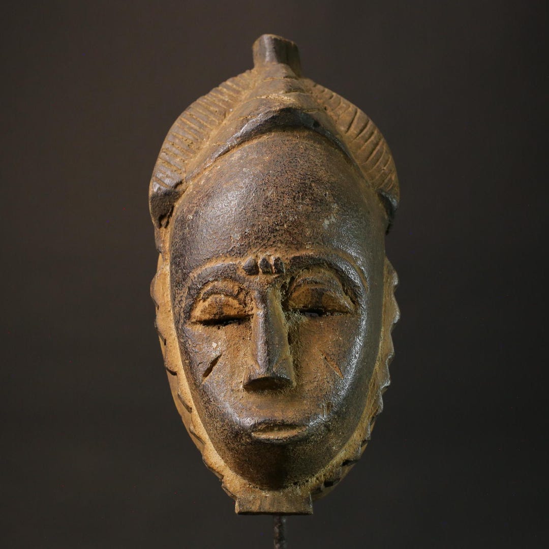 African Handmade Vintage Wood Mask | Unique Guru Tribe Wall Hanging ...