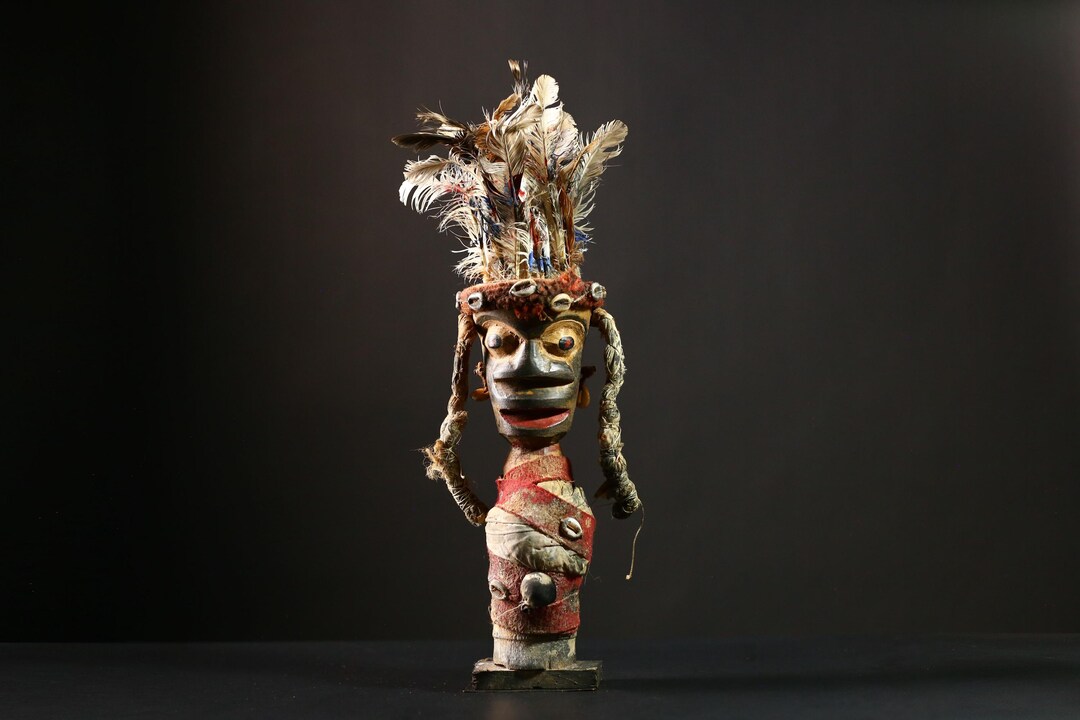 Africa Nkondi Nkisi Statue Voodoo Sculpture, Kongo Spirit Figure ...