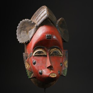 African Guro Mask | Handcrafted Wooden Tribal Wall Art | Antique Folk ...
