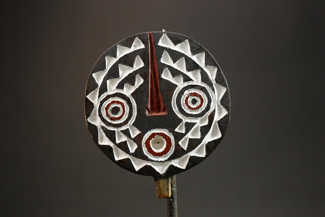 Handcrafted African Sun Mask Wall Hanging Decor Vibrant BWA Bobo Tribe ...
