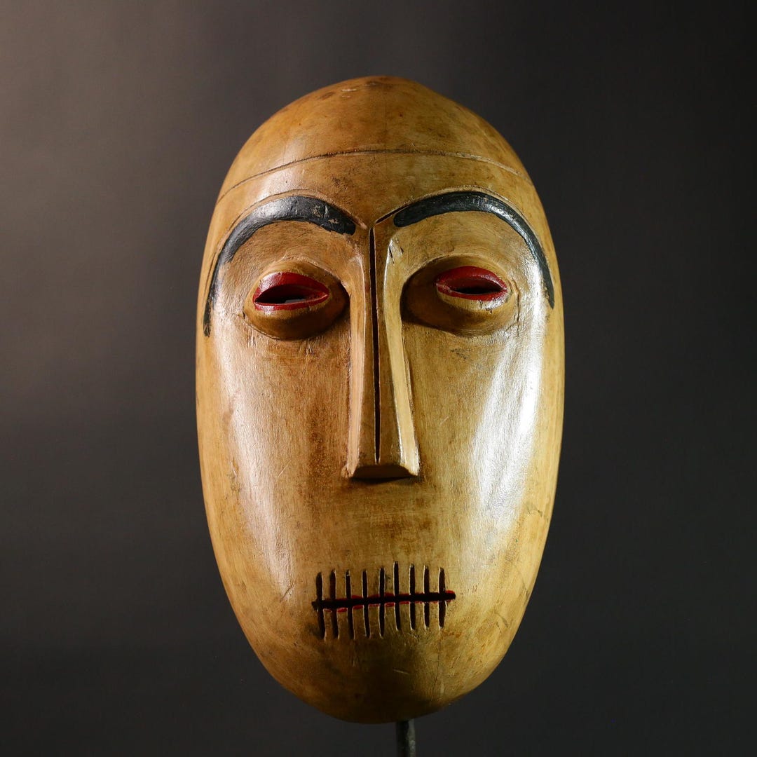 African Authentic Masks | Handmade Lega Muminia Tribal Face ...