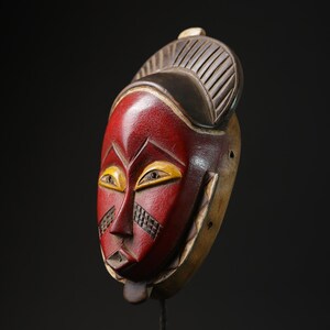 African Mask African Vintage Hand Carved Wooden Decor Mask Baule Mblo ...