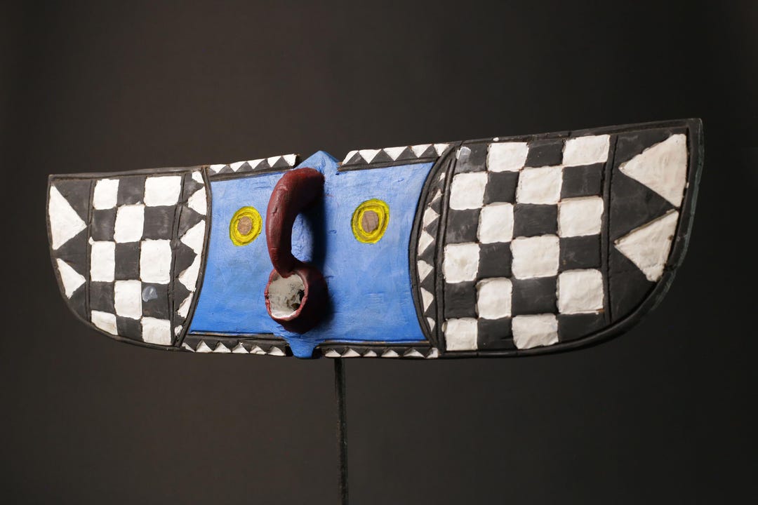 African Mask African Real Figure Bobo Bwa Hawk Plank Mask Vintage ...