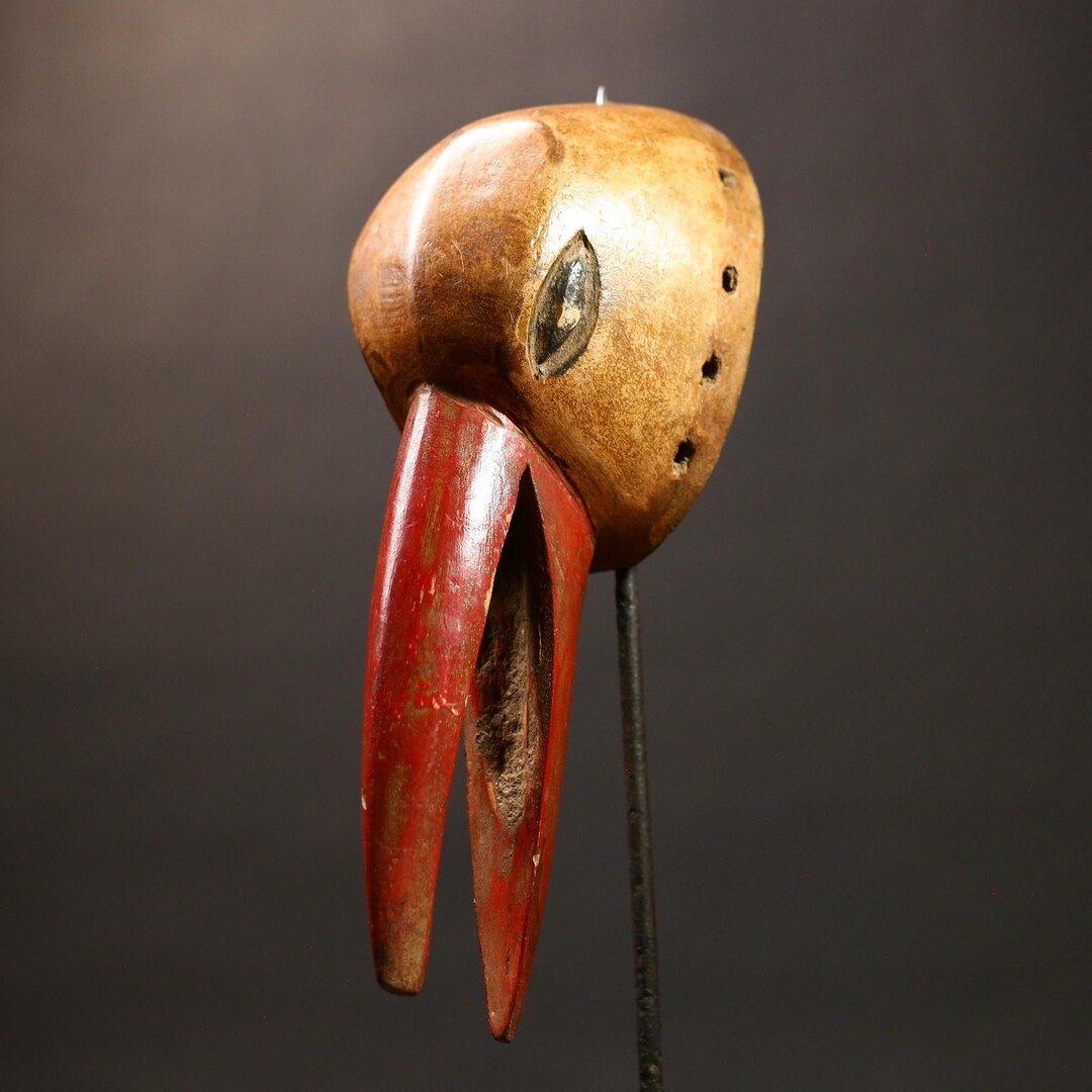 African Wood Carved Dan Bird Mask Antique Tribal Art | Unique Wall ...