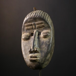 Dan Tribal Mask: Hand-carved Wood Sculpture, Liberian Ritual Art-g3720 ...