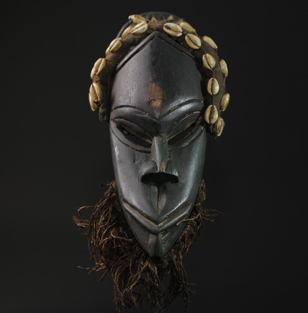 African Dan Tribal Mask Carved Wood Ethnic Face Decor Home Wall ...