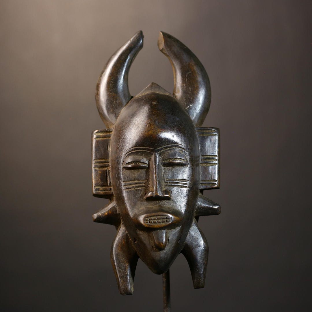 African Senufo Mask | Vintage Kpelie Tribal Art | Unique Cultural Decor ...