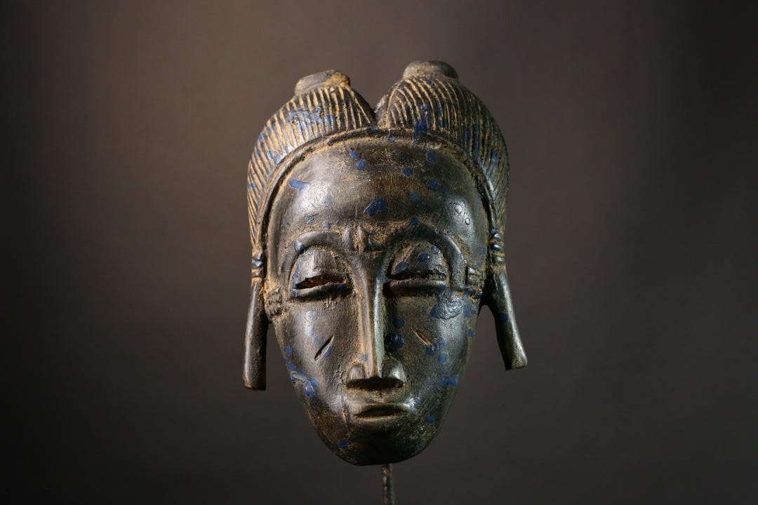 African Mask Antique Tribal Masks Guro Baule Wood Carvings Authentic ...